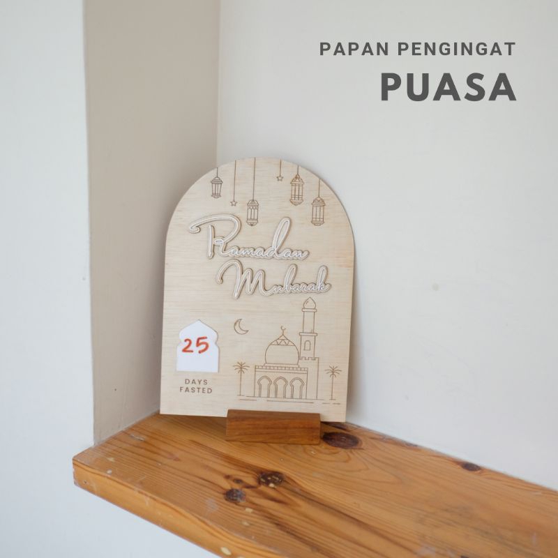 Jual Papan Pengingat Puasa | Fasting Tracker Ramadan Mubarak FREE ...