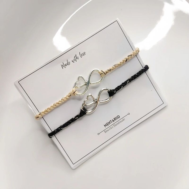 Jual FREE BOX Gelang infinity couple dapet sepasang (2pcs) | gelang ...