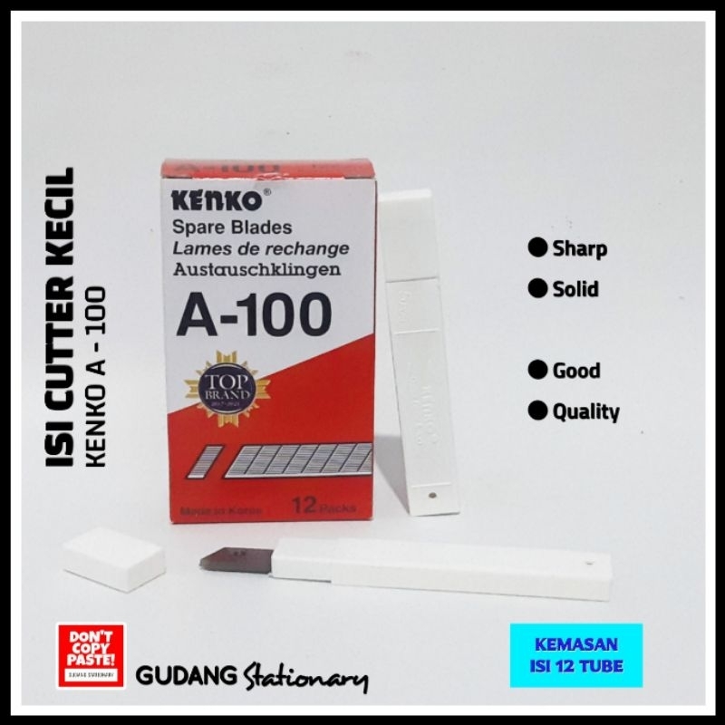 Jual Isi Cutter Kecil A-100 KENKO [ isi 12 tube ] | Shopee Indonesia