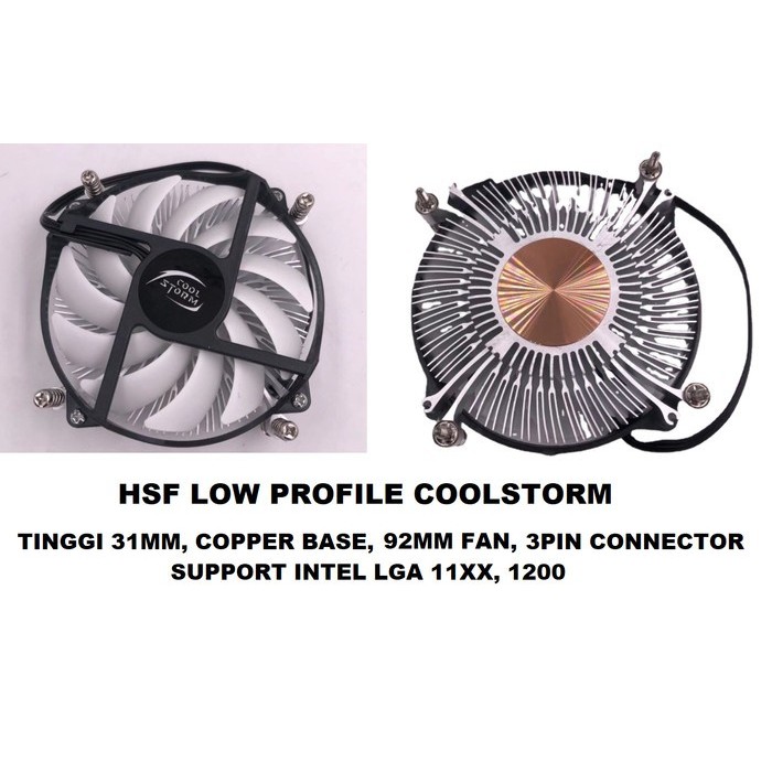 Jual COOLSTORM Low Profile HSF CPU Cooler Intel LGA Core i5 i7 Tembaga ...