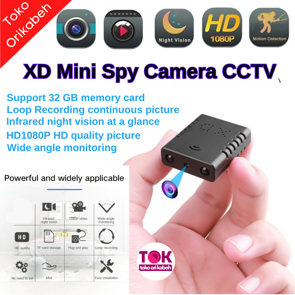 Jual Kamera Mini Pengintai XD Small Spy Camera CCTV 1080P HD Quality ...