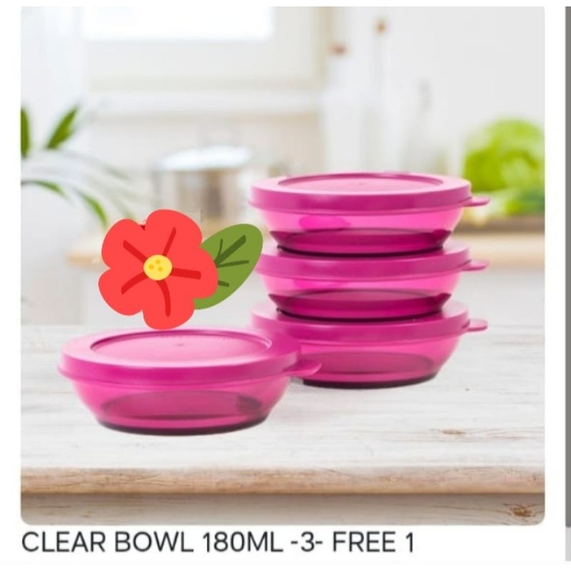 Jual Clear Bowl Tupperware kapasitas @180 ml. | Shopee Indonesia