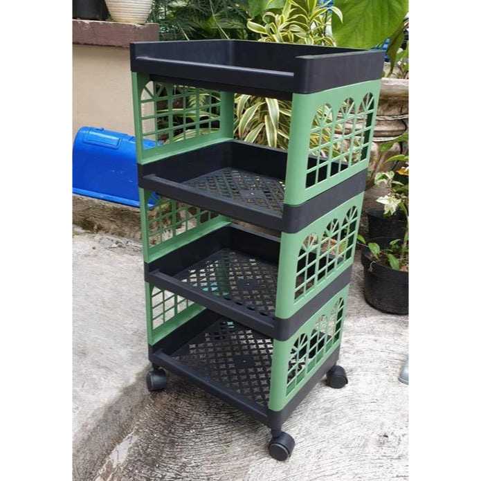 Jual Rak Yoyo Rak Serbaguna 4 tingkat dengan RODA berputar Bahan kokoh ...