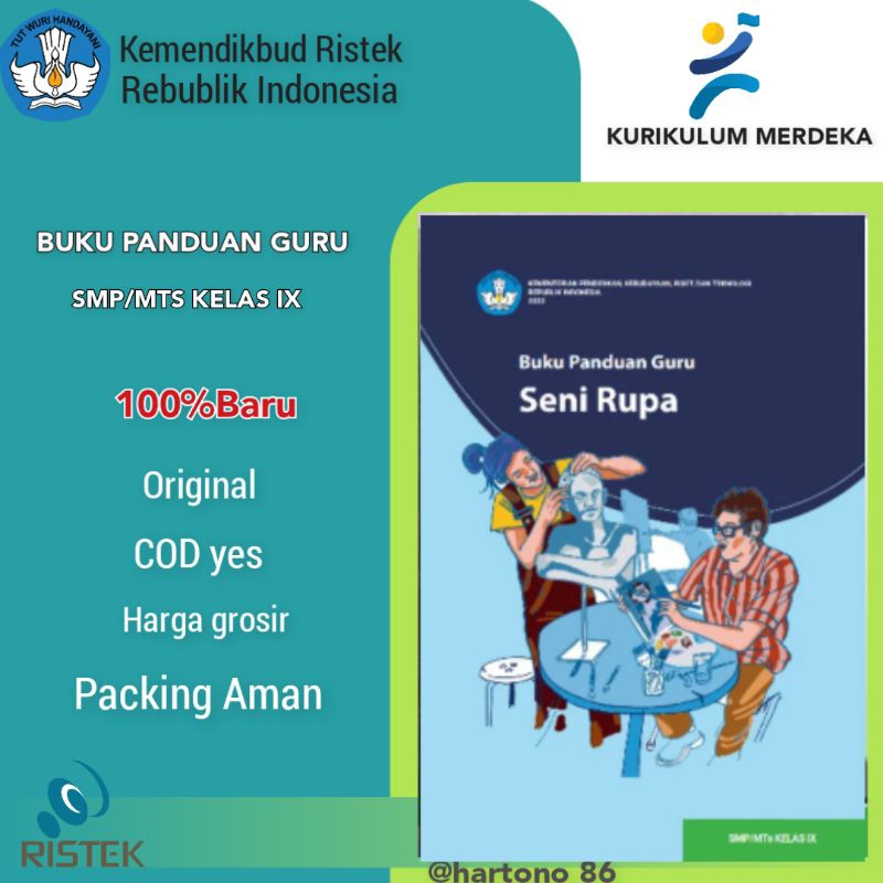 Jual Buku GURU Seni Rupa SMP/MTs Kelas 9 Kurikulum merdeka kemdikbudtistek | Shopee Indonesia