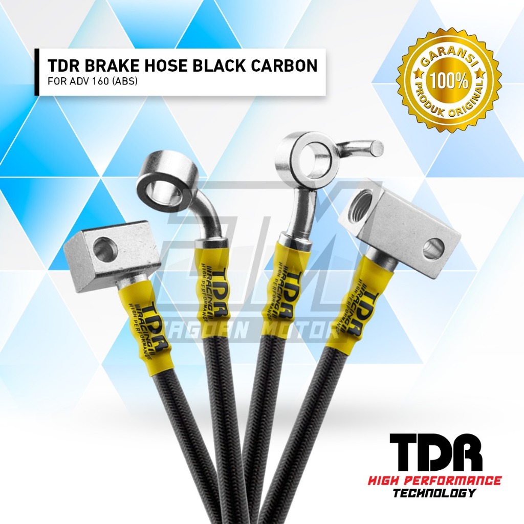 Jual Selang Rem TDR Brake Hose Black Carbon for ADV 160 ( ABS / CBS ...