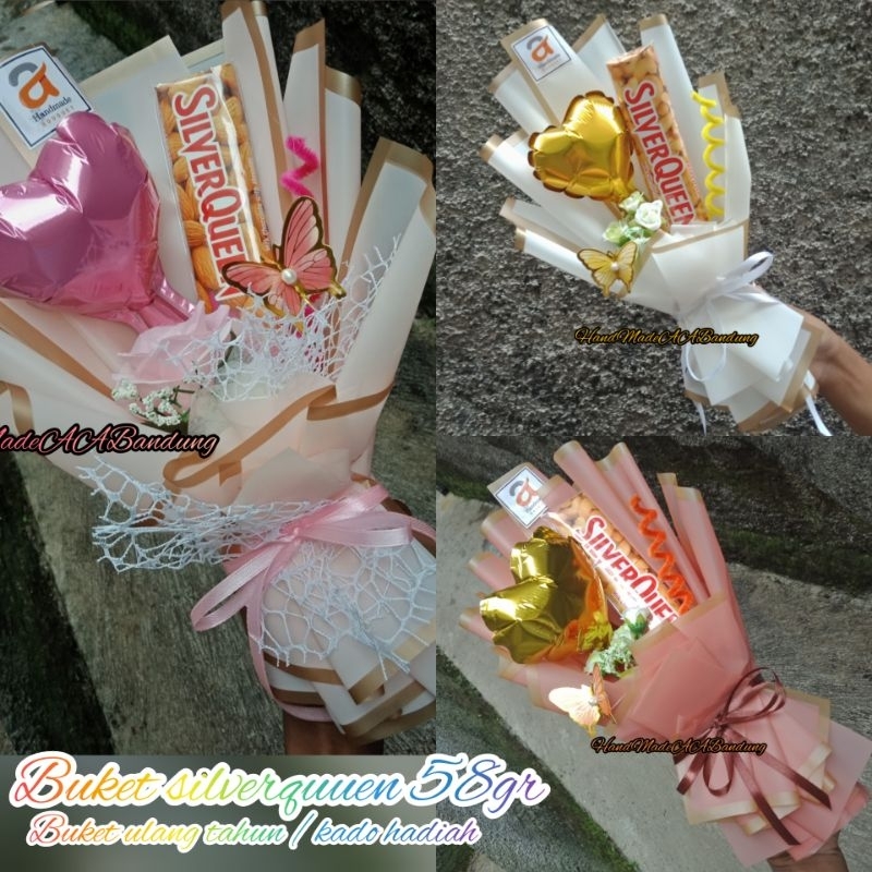 Jual Buket Coklat Silverqueen 58gr / Buket Valentine/ Buket Happy ...