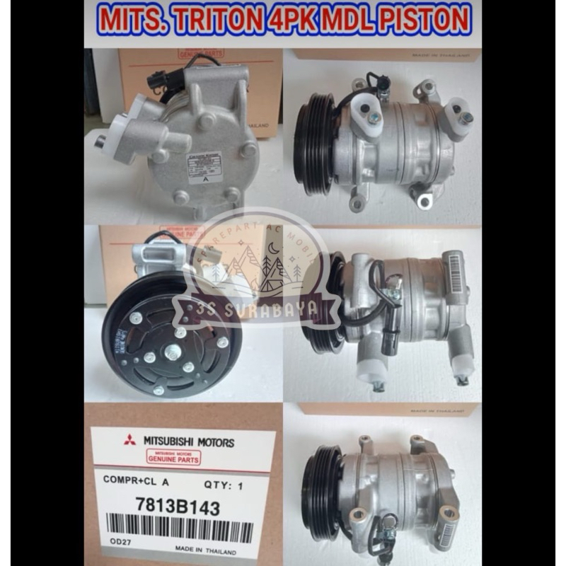 Jual Kompresor All New Triton Model Piston 4 pk Mitsubishi Ac Mobil ...