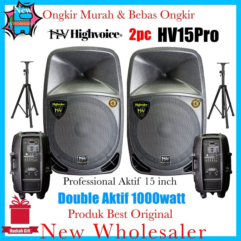 Jual Speaker Aktif 15 inch Highvoice Hv15Pro Original Double Power ...