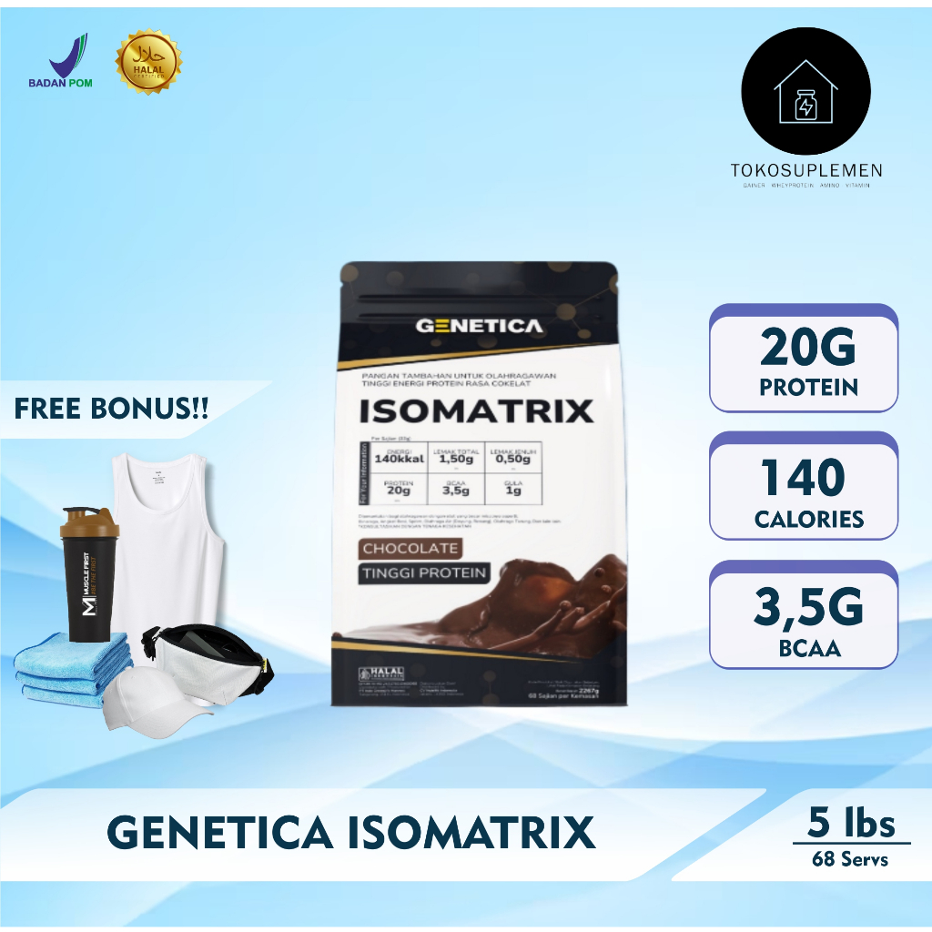 Jual GENETICA ISOMATRIX 5 LBS - ISOLATE MATRIX PROTEIN 5LBS (2,7 KG) | Shopee Indonesia