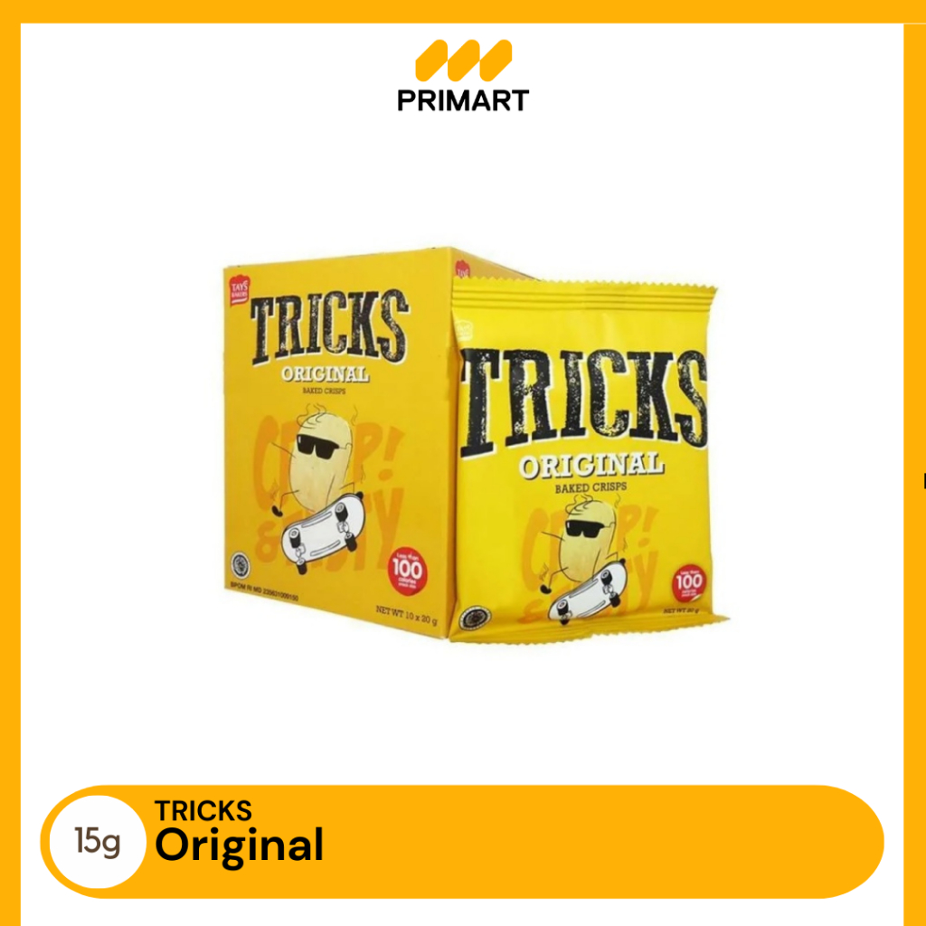 Jual Tricks Crisps Original Kentang Potato Baked Chips 10 x 15 gr ...