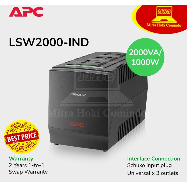 Jual STABILIZER APC LSW2000 STABILIZER APC LSW2000 ( 2000VA/1000W ...