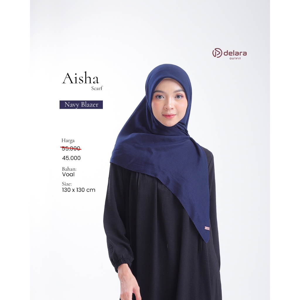 Jual Delara Outfit - Scarf Polos Aisha Hijab Segi Empat Hijab Polos Jilbab Voal Polos Ukuran ...
