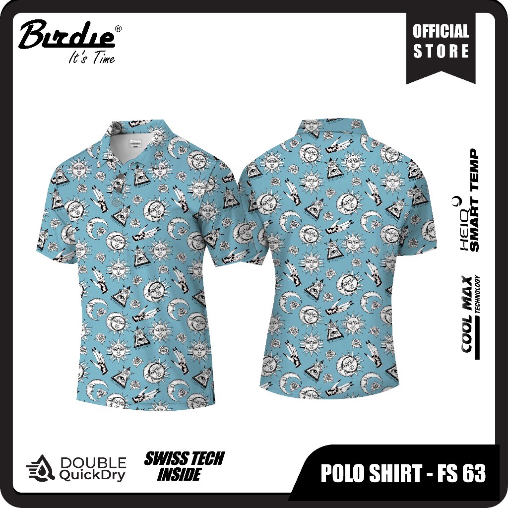 Jual Baju Polo Shirt Golf Polyester Dry Fit Limited Edition Birdie FS63 ...