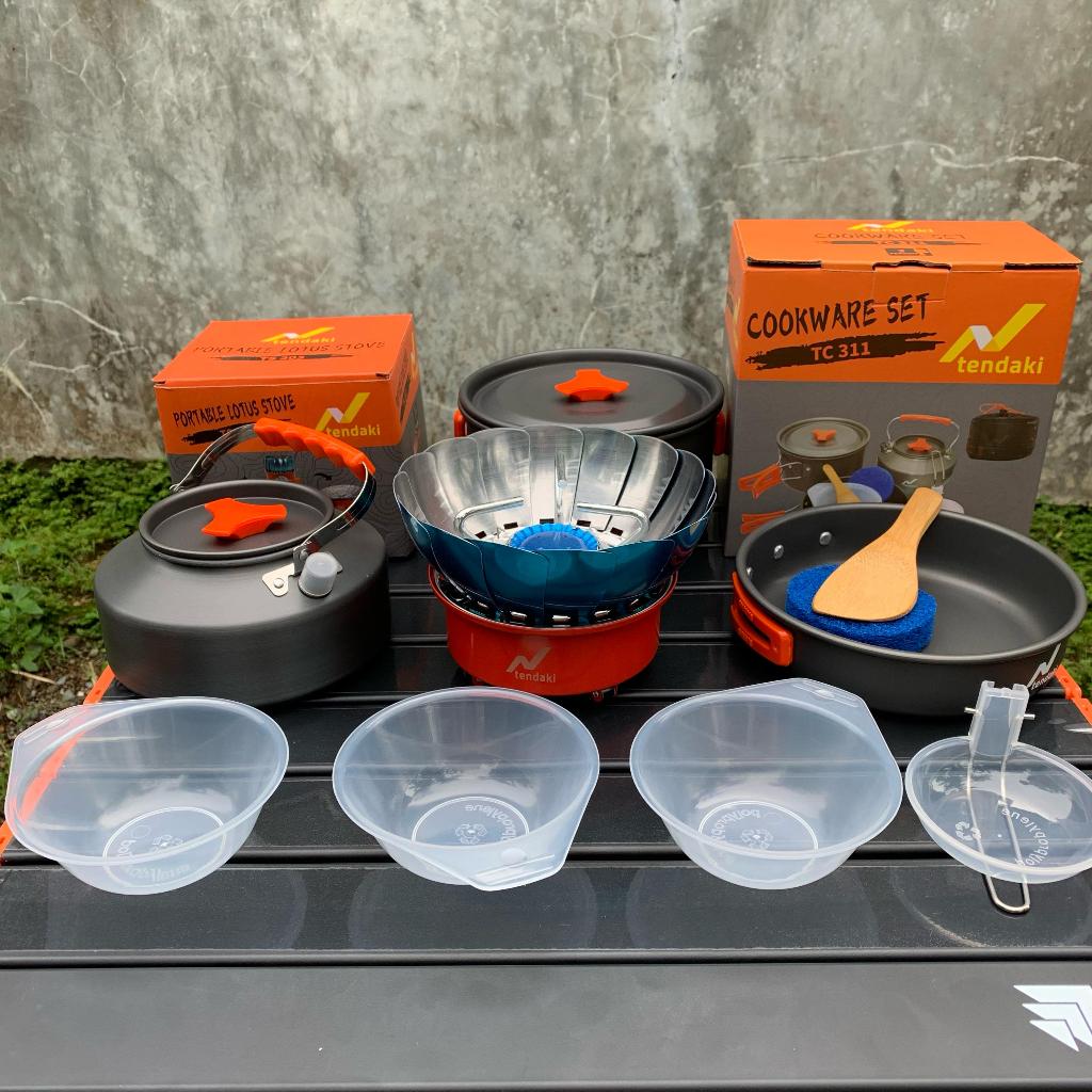 Jual PAKET 1 SET TENDAKI ALAT MASAK CAMPING KOMPOR DAN COOKING SET ...