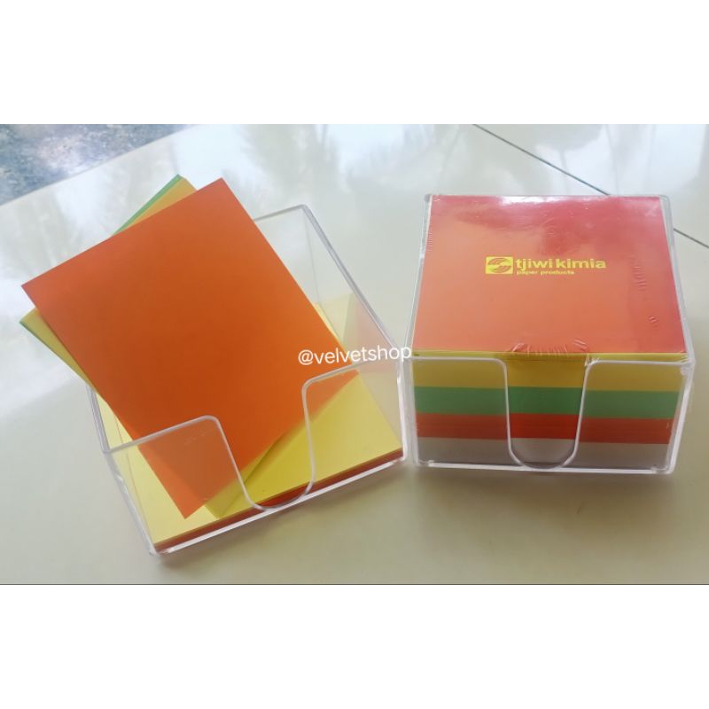 Jual Tempat kertas Memo Bening Akrilik Memo Pad Kertas Catatan include ...