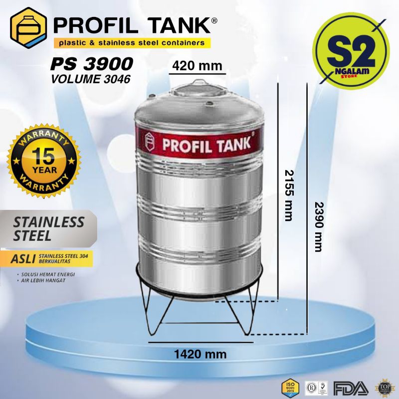 Jual Tandon Air /Toren Air /Tangki Air - PROFIL TANK STAINLESS PS 3900 ...