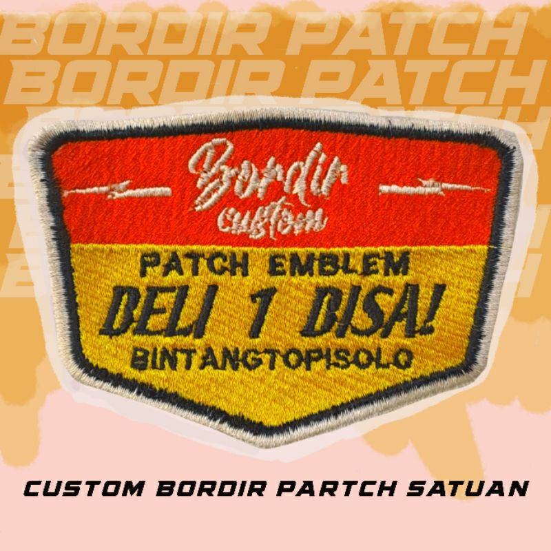 Jual CUSTOM LOGO BORDIR PATCH / EMBLEM SATUAN | Shopee Indonesia