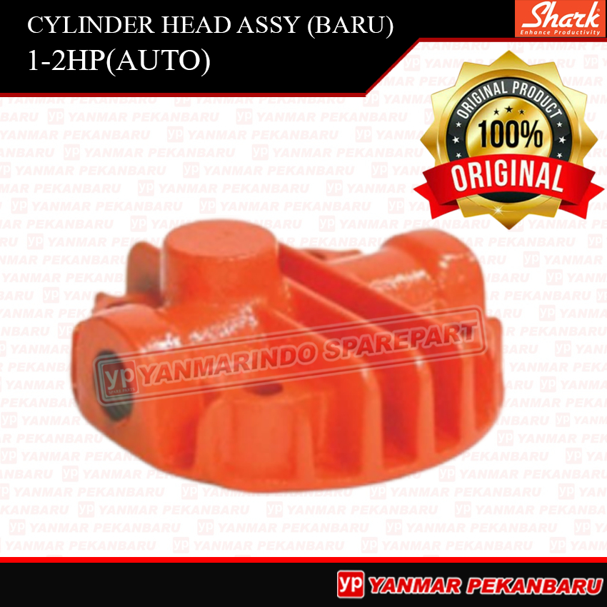 Jual 1 HP - 2 HP CYLINDER HEAD ASSY AUTO NEW KOMPRESOR ANGIN SHARK ASLI ...