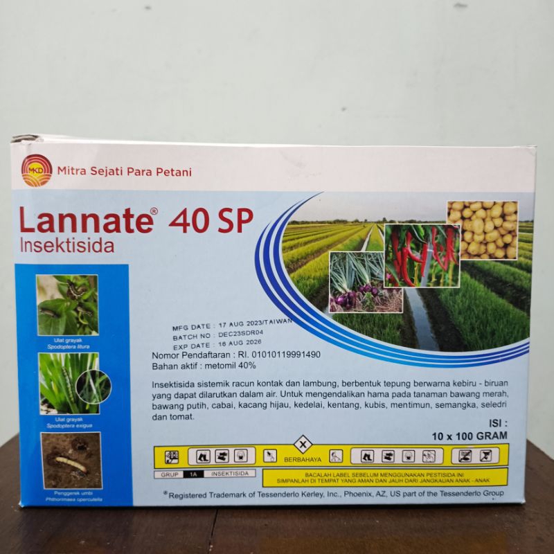 Jual Lannate 40 SP 100gram Kemasan New Metomil 40 SP untuk mengendalikan ulat grayak pada ...