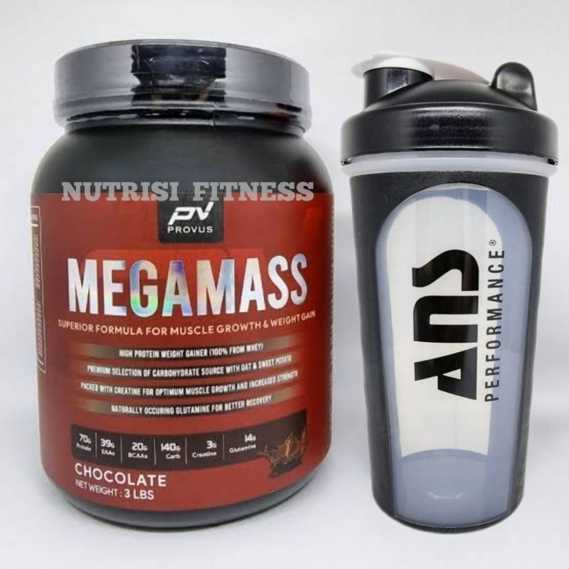 Jual PROVUS MEGA MASS 3 LBS SUSU GAINER PENAMBAH MASSA OTOT BPOM HALAL ...