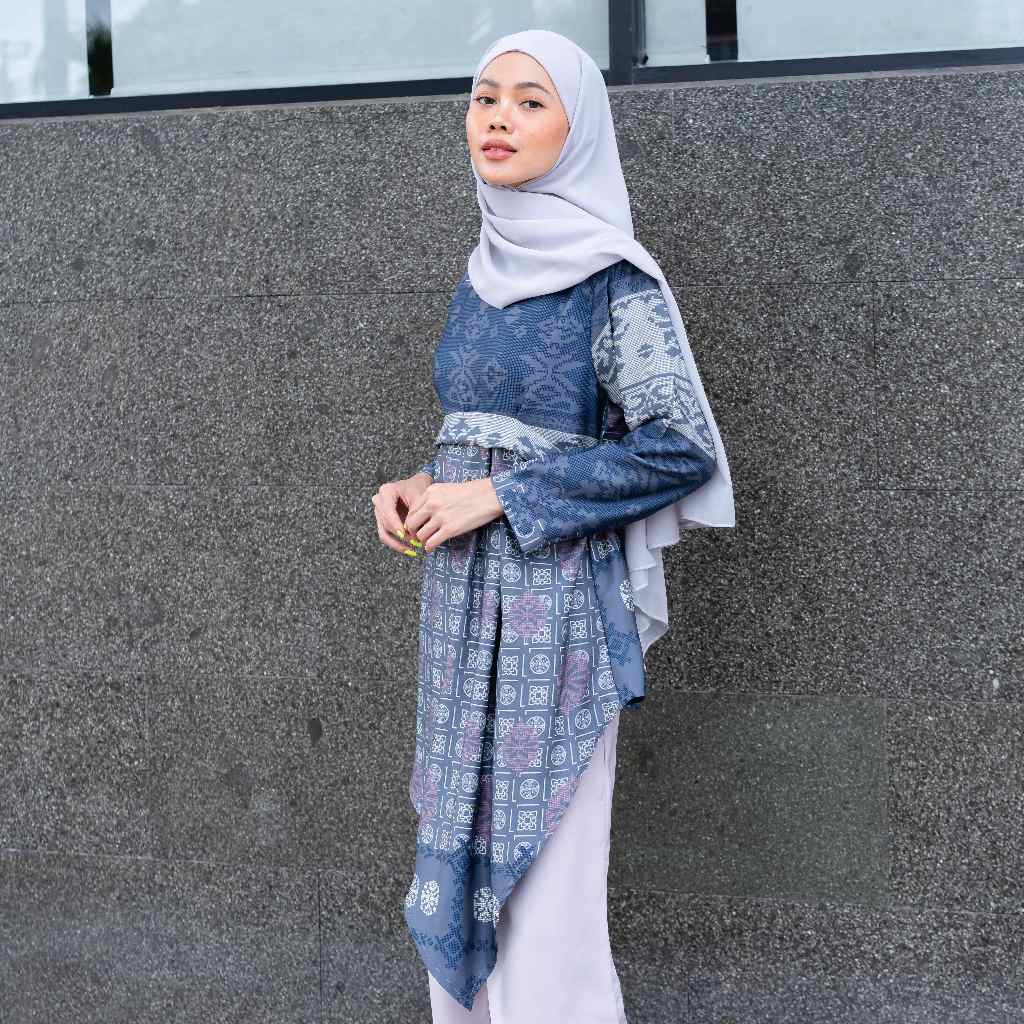 Jual Zelmira Tunik Silk Batik Wanita – Midi Dress Etnik Modern Casual ...