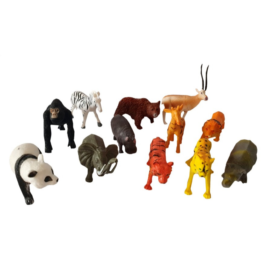 Jual Mainan Edukasi Wild Animal Set Binatang Buas Isi 12 Pcs | Shopee ...