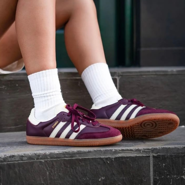 Jual Sepatu sneakers pria samba og maroon gum | Shopee Indonesia