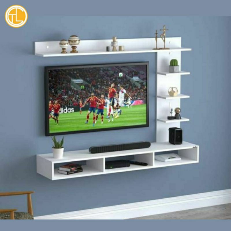 Jual ᄃƬᄂ Rak TV set backdrop tempel dinding modern estetik RTV1 ...