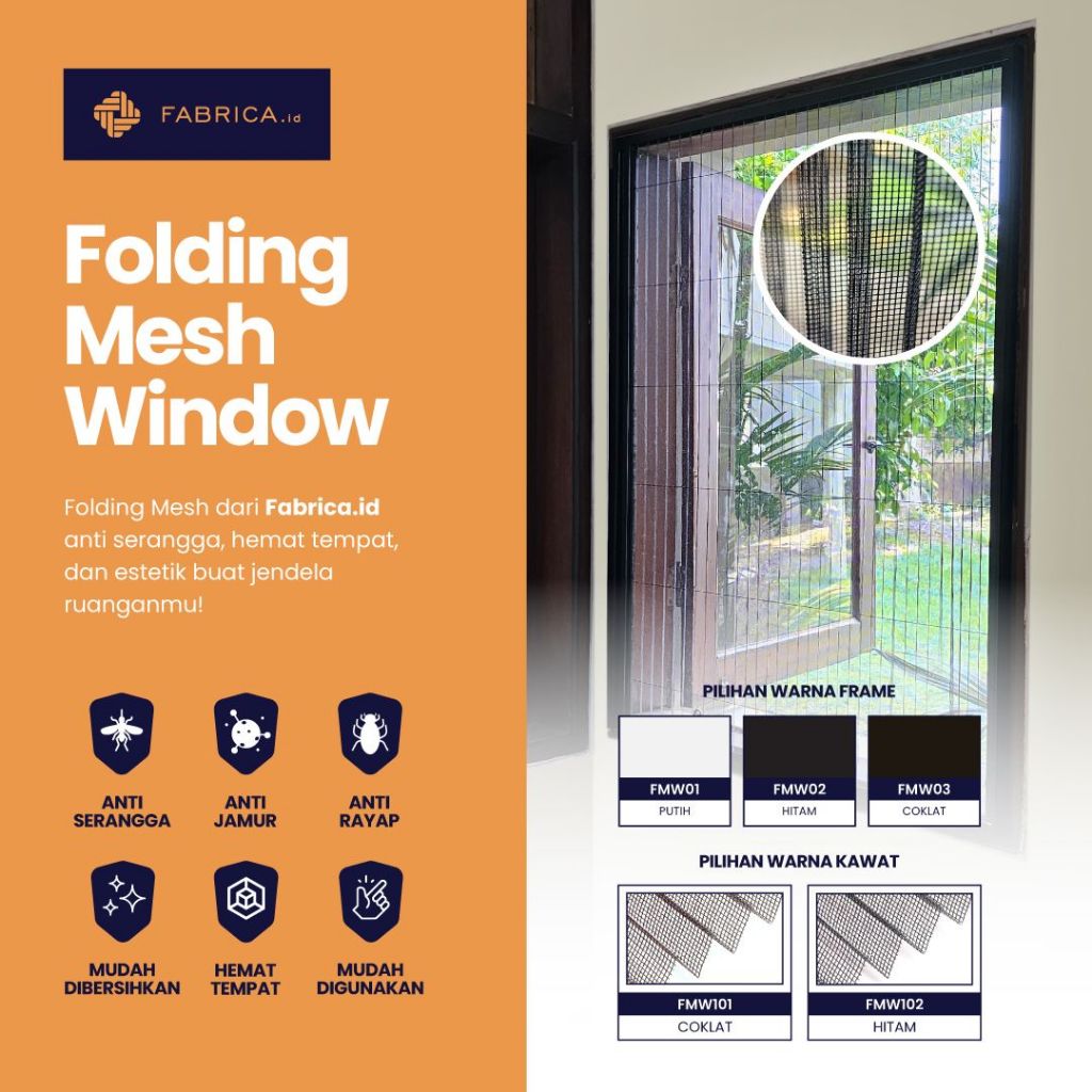 Jual Fabrica Folding Mesh Window | Shopee Indonesia