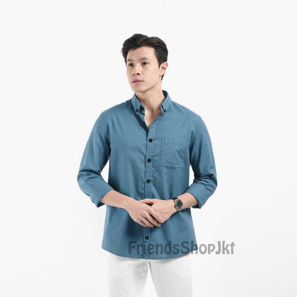 Jual Kemeja / Hem Polos Pria / Cowok Lengan Panjang Kasual / Formal ...
