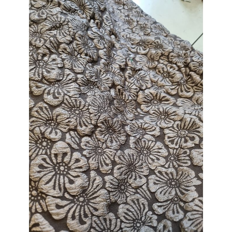 Jual Kain Jacquard Embos Premium | Bahan Jaguard Motif Bunga Besar ...