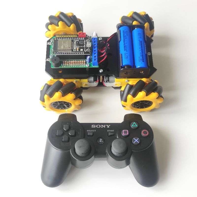 Jual Robot Mobil Mecanum Wheel ESP32 Wifi Bluetooth Stick PS3 | Shopee ...