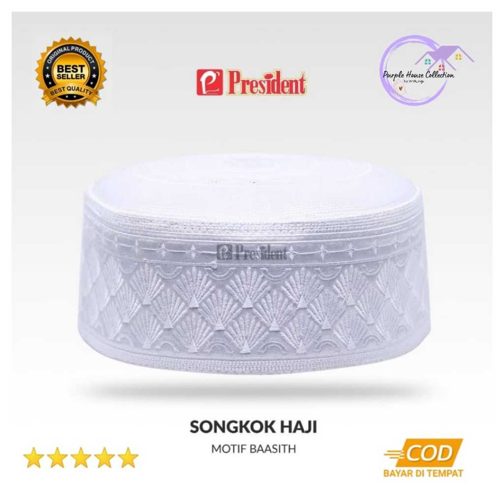 Jual [Promo Lebaran] - Peci Haji Putih Polos Songkok Putih Peci Putih ...