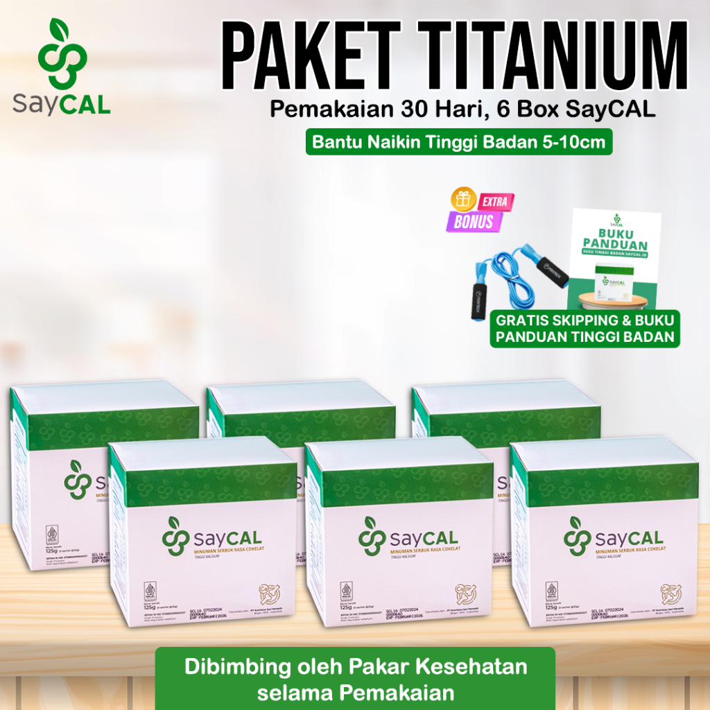 Jual Susu Tinggi Badan SayCAL - Paket TITANIUM [30 HARI - 6 BOX ...
