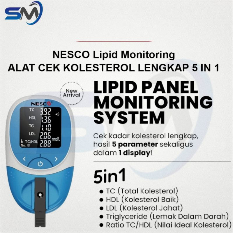 Jual Nesco lipid Panel monitoring-Lipid nesco kolesterol lengkap 5in 1 ...