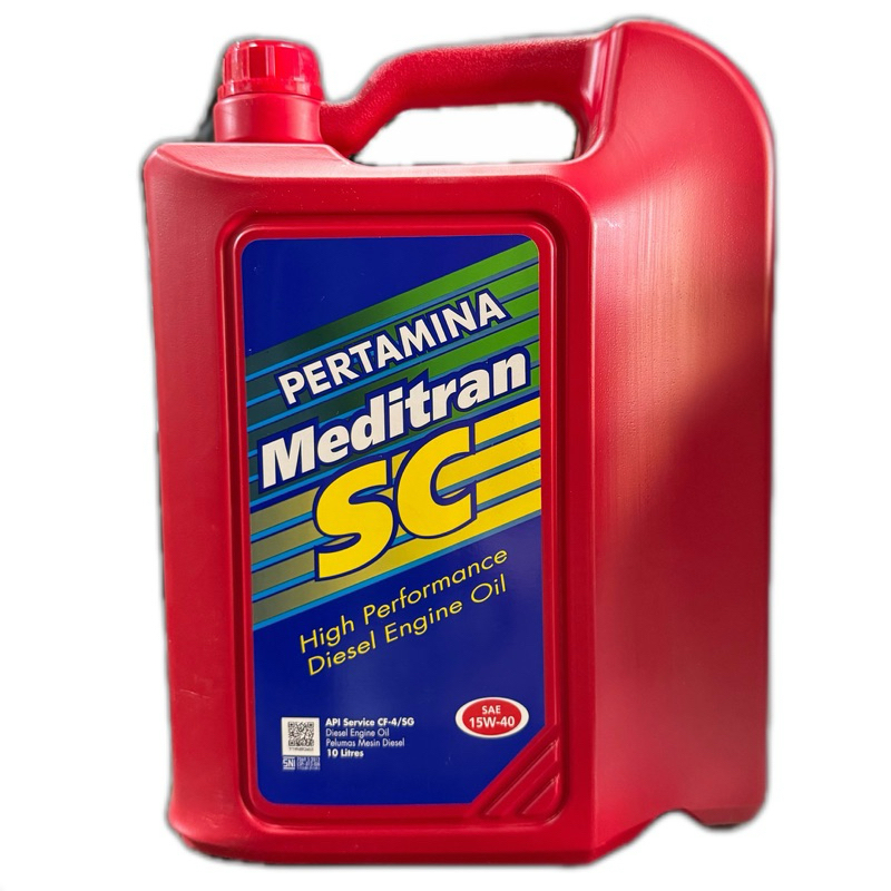 Jual OLI MEDITRAN SC SAE 15W-40 10 LITER/PELUMAS MESIN MOBIL&TRUK ...