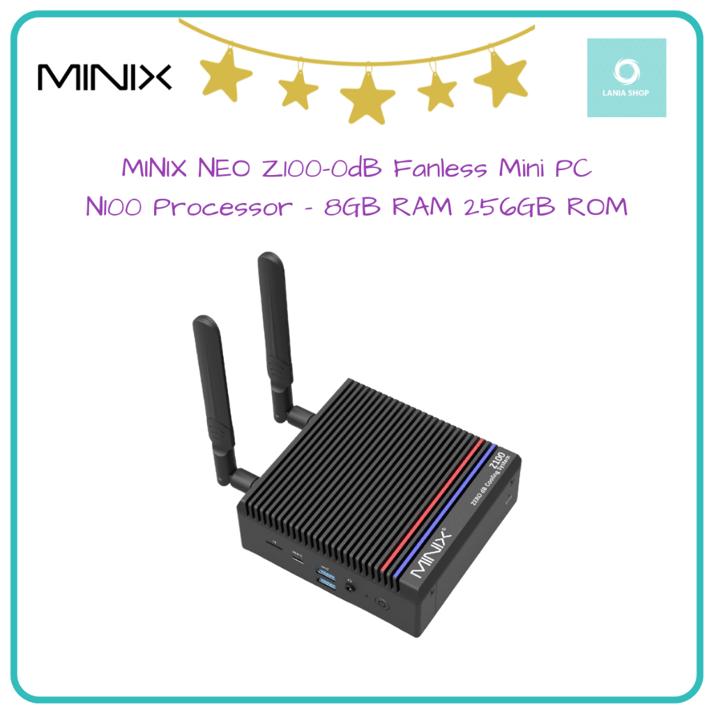 Jual MINIX NEO Z100-0dB Fanless Mini PC N100 Processor - 8GB RAM 256GB ROM | Shopee Indonesia