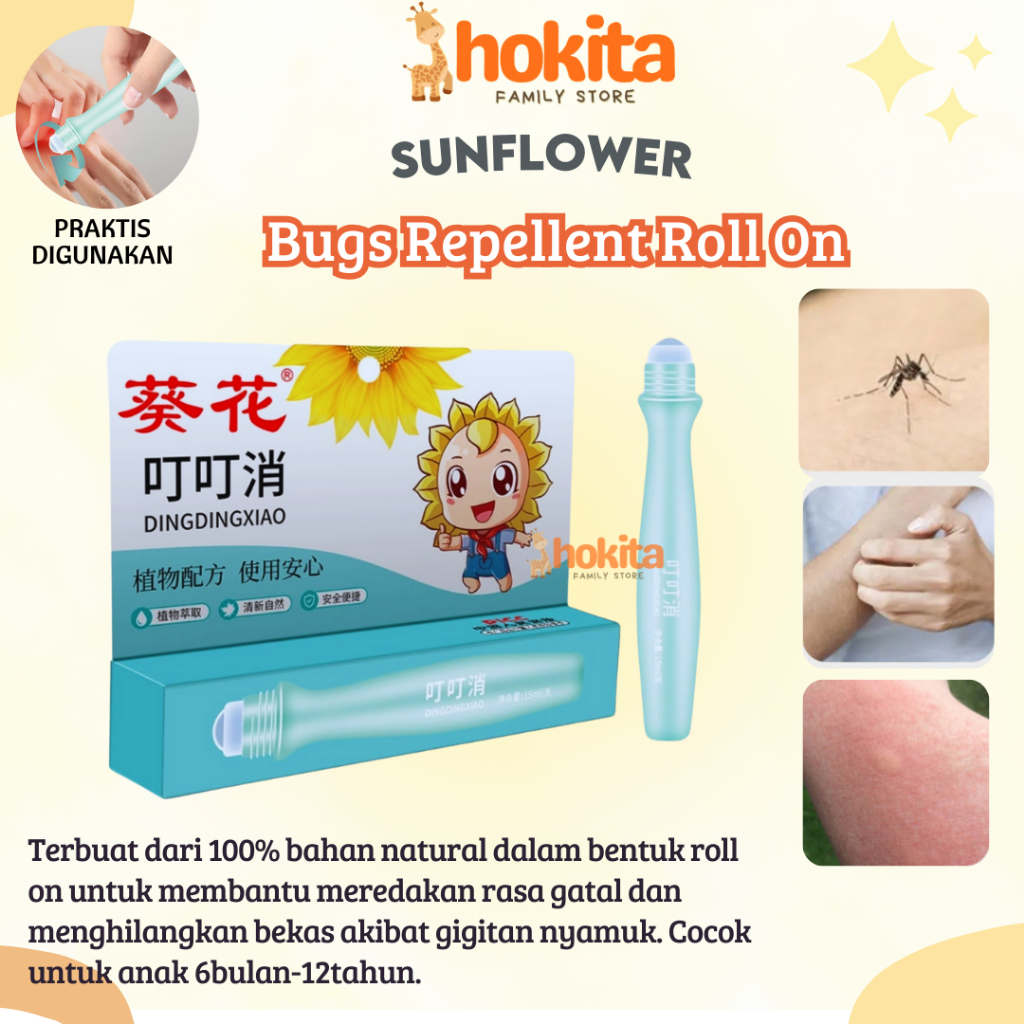 Jual Bugs Repellent Roll On Oil Sunflower / Anti Itch Obat Gigitan ...