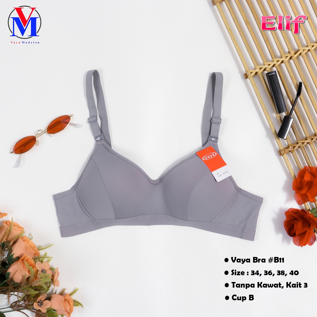Jual Vaya Bra Tanpa Kawat Cup B Kait 3 Art B11 | Shopee Indonesia