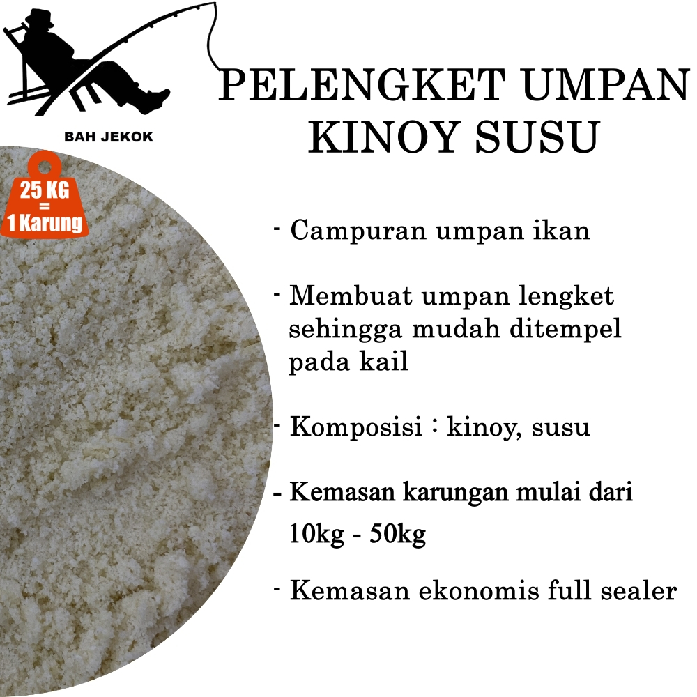 Jual Kinoy Susu Karungan Kristal Murni Pengeras Umpan Jitu Pancing Kolam & laut (1krg/25kg ...