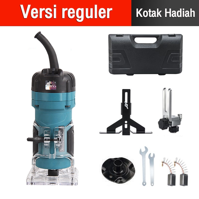 Jual Reaim Wood Trimmer 550W 1/4" 6 MM Mesin Profil Router Trimmer Kayu ...