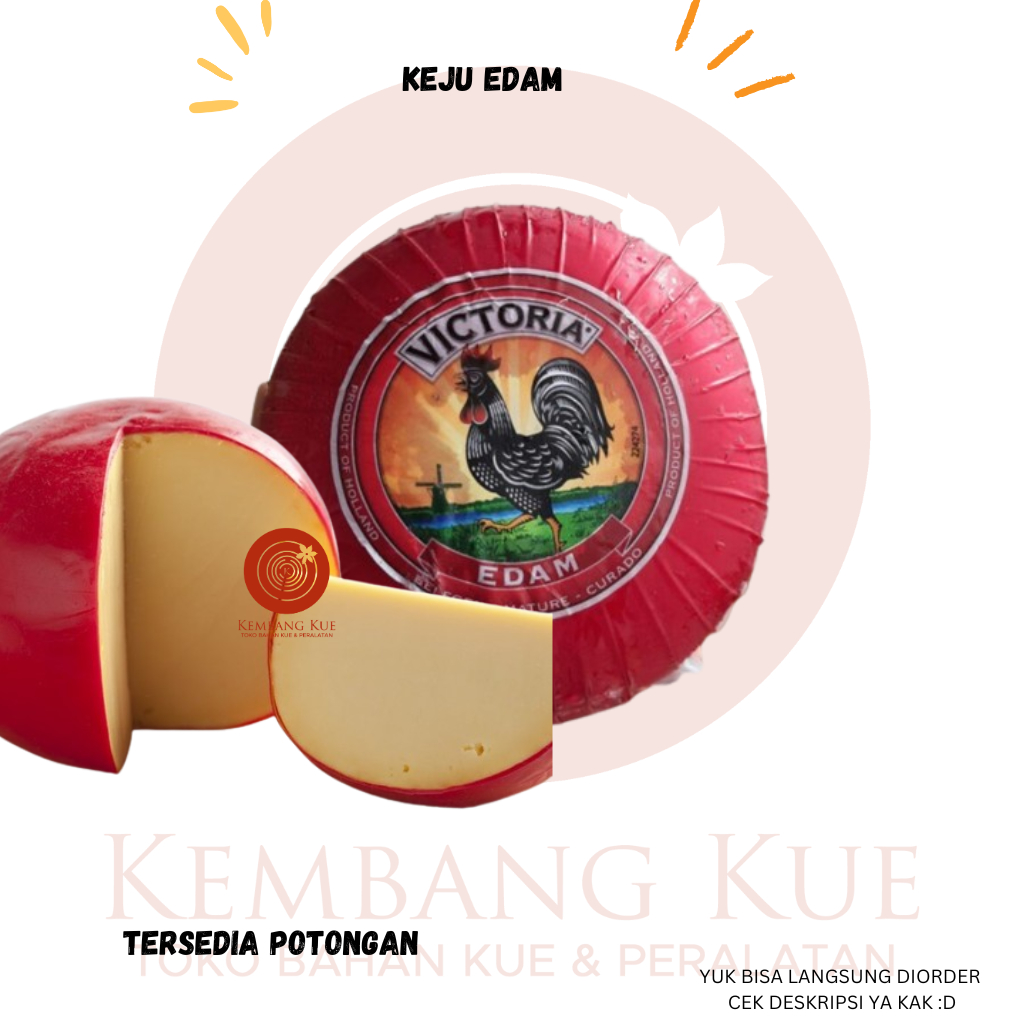 Jual Edam victoria ayam hitam / keju edam / potongan (- + ) 250 gr ...