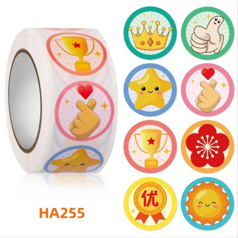 Jual (Isi 500) Stiker Sticker Setiker Roll Great Work Good Job Awesome ...