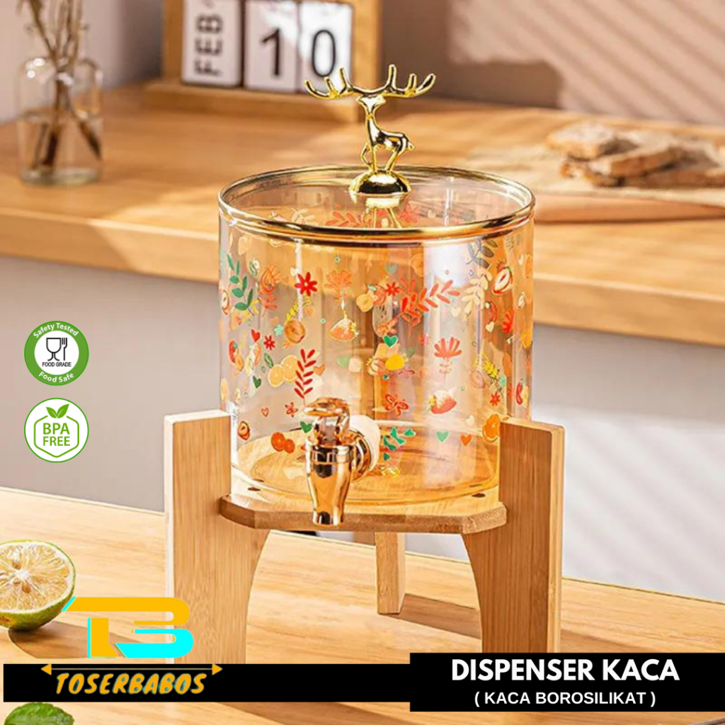 Jual Dispenser Air Minum Kaca Mewah imut dan cantik dengan Kran Emas ...
