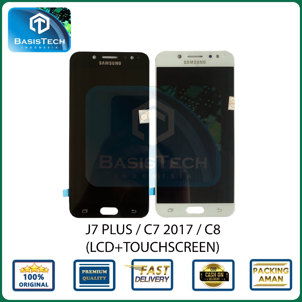 Jual LCD SAMSUNG J7 PLUS - C7 2018 - C8 - C7100 +TOUCHSCREEN OLED ORIGINAL QUALITY | Shopee ...