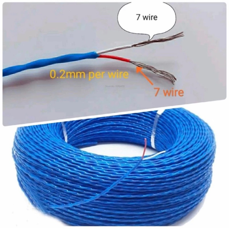 Jual Cable K type Thermocouple wire compensation line 2*7/0,2mm Kabel ...