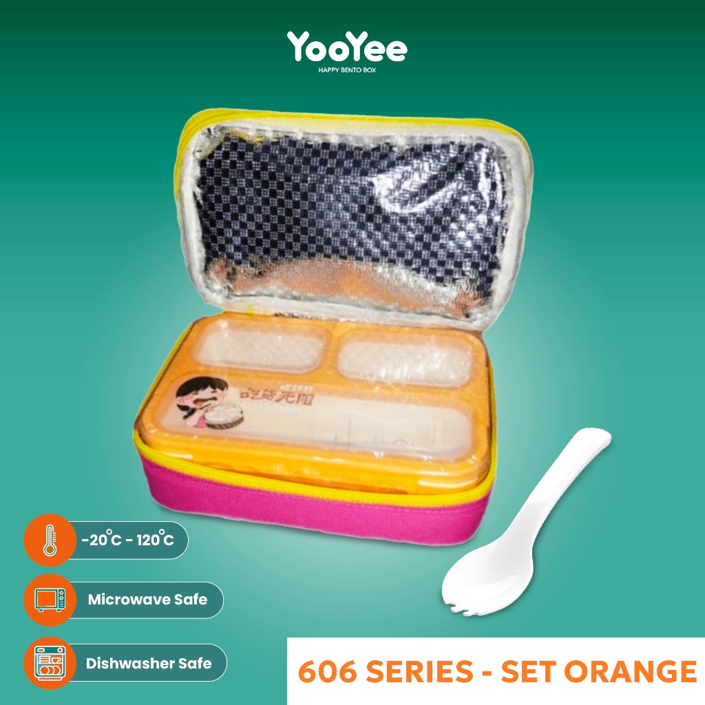 Jual Yooyee 606 Kotak Makan Mini 3 sekat BPA FREE | Shopee Indonesia