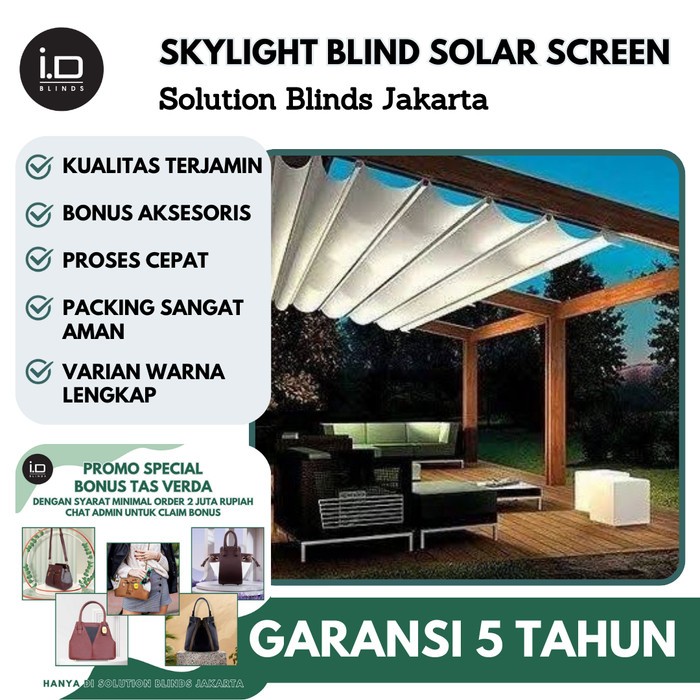 Jual Skylight Blinds Solar Screen Tirai Gorden Blind Roller Blinds ...