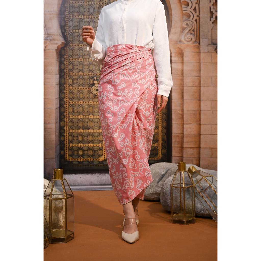 Jual Batik Ratu - Freya in Pink - Rok Lilit Batik Kawung | Shopee Indonesia