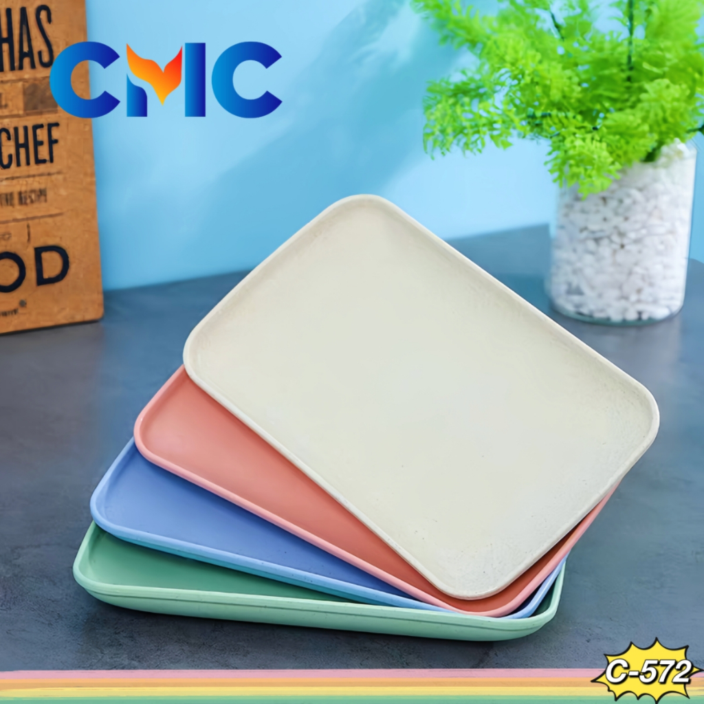 Jual CMC[C-572]Piring Saji Persegi Panjang Bahan Jerami Gandum BPA Free ...